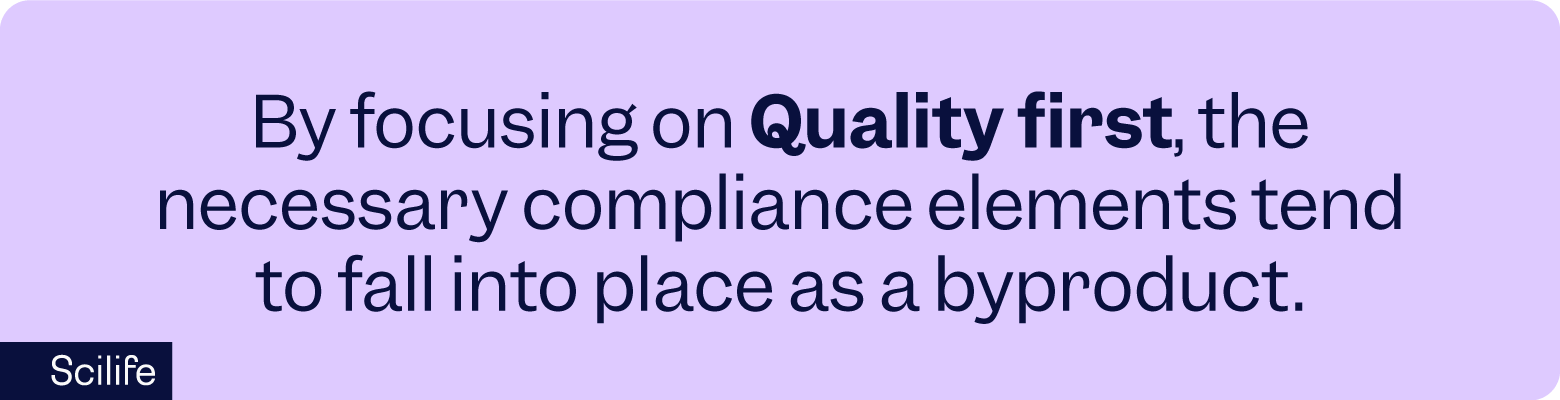 From compliance-only to quality culture | Scilife