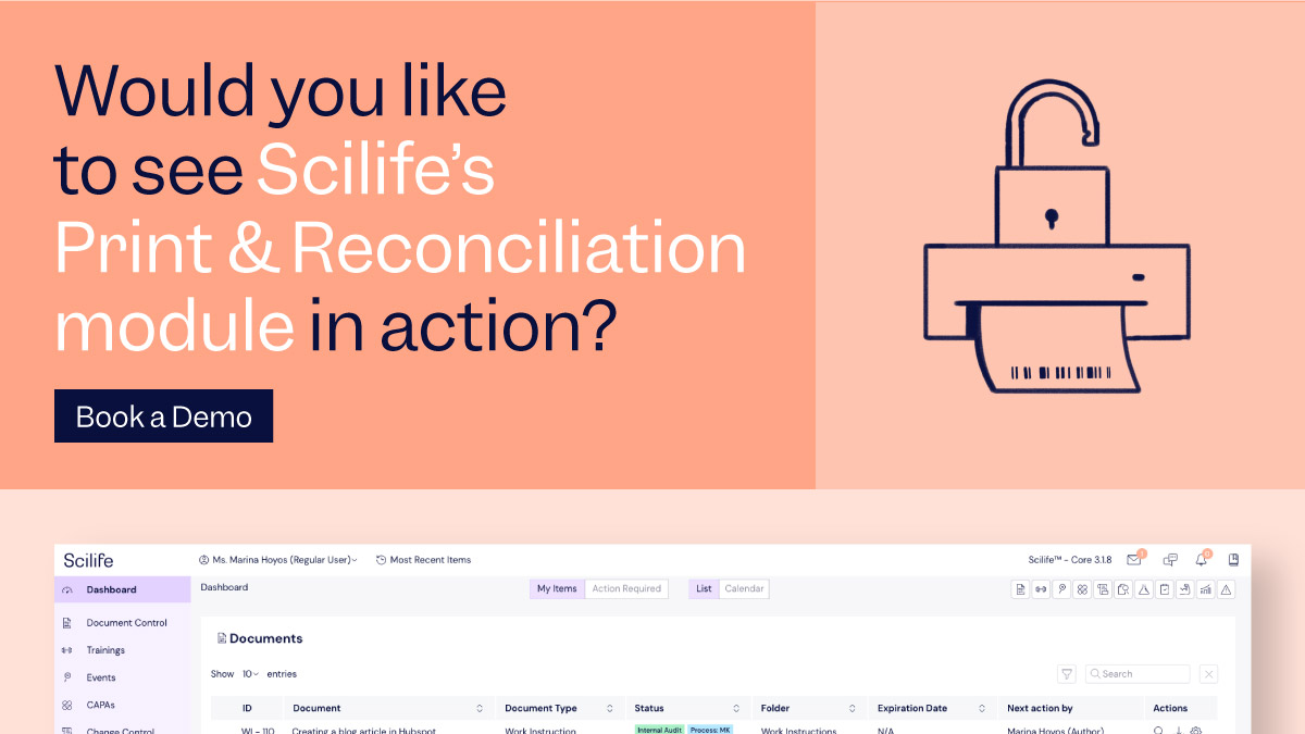 Scilife announces new Print & Reconciliation module a success